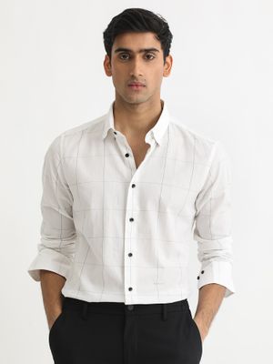 Buy Rare Rabbit White Checkered Shirt Online