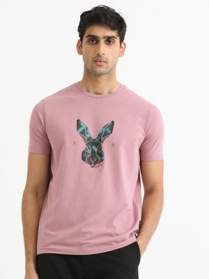 Buy Rare Rabbit Martel Dusky Pink T-Shirt Online