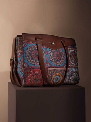 Buy Zouk Mandala Print Womens Work Bag Multi Color Online
