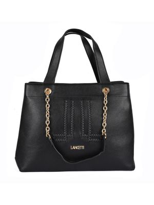 Buy Lancetti Posh Moda Black Soft One Size Handbag Online