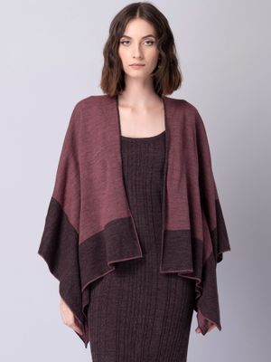 Buy FabAlley Mauve Colorblock Shrug Online