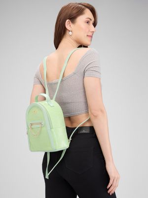 Buy Caprese Women Green Mist Fashion Backpack (S) Online