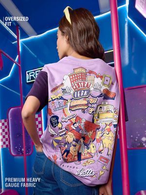 Buy The Souled Store Official FRIENDS: Doodle Women Oversized T-Shirt ...