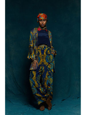 Buy Esha Amiin Label Big Blue D Ring Pants online