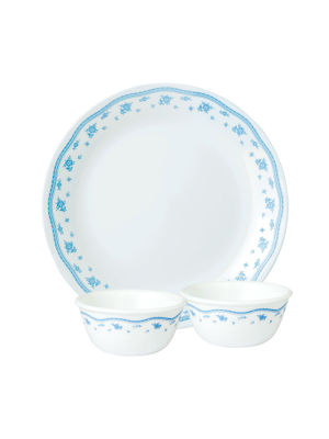 Buy Corelle Livingware Morning Blue 26cm Dinner Plate (1Pc) & 177ml ...