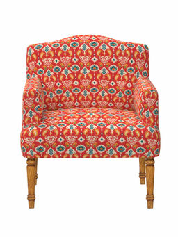 Buy Chumbak Nawaab Arm Chair - Earthy Florals Peach Online