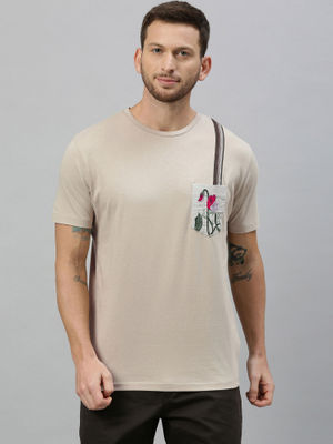RARE RABBIT T-Shirts : Buy RARE RABBIT Beige Juxta SOLID T-Shirt (2XL ...