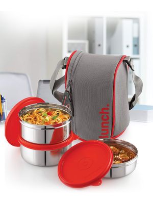 Buy CELLO MF Office Mate Lunch Box,3 Containers (RED) Online
