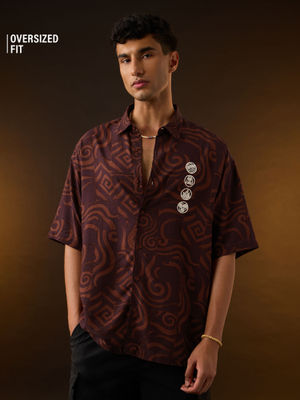 Buy The Souled Store Elements Embroidered Men Shirt (XS) Online