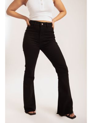 Buy Off Duty India Black Ultra High Rise Flare Jeans Online
