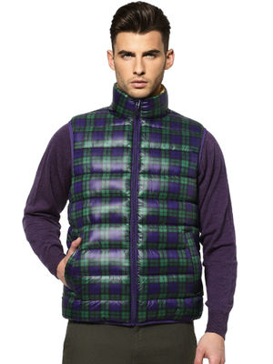 Buy Jack & Jones Green Check Puffer Jacket Online