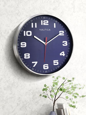 Buy Nautica Modern Wall Clock for Latest Stylish Home Glossy Rim Multi ...