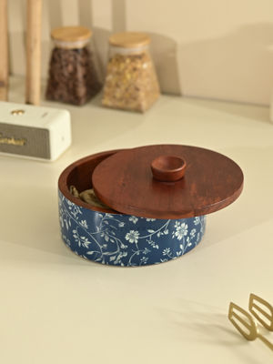Buy Brick Brown Navy Blue Roti Box Online