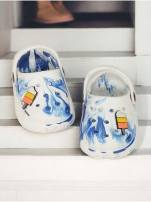 Buy Lil Lollipop Unisex Marble Look Ice Cream Applique Anti Slip Clogs ...
