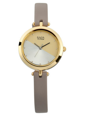 Buy Titan Multi-Color Raga Viva Champagne Analog Watch -2606YL01 Online