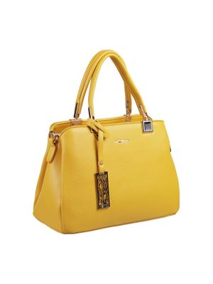 Buy Metro Solid-Plain Yellow Satchel online