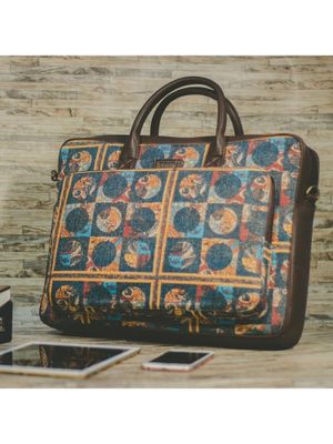 Buy Zouk Handcrafted Black Printed Laptop Bags for Women for 15.6 Inch ...