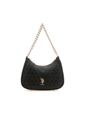 Buy U.S. POLO ASSN. Kali Black Shoulder Handbag with Sling Strap Online