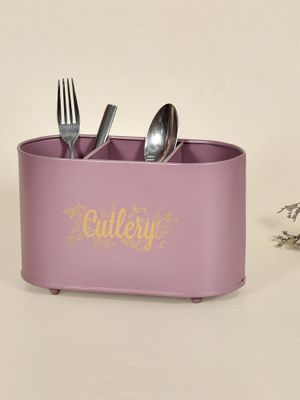 Buy Living With Elan Elan Gingham And Blooms Cutlery Holder With 3 ...