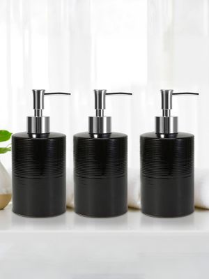 Buy Anko 3 Ribbed Soap Dispenser Black Online