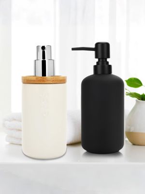 Buy Anko Set of 2 Soap Dispensers- White & Black Online