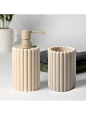 Buy Anko Set of 2- Soap Dispenser & Tumbler- White online