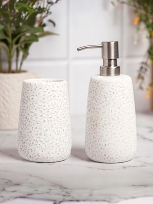 Buy Anko Set of 2- Soap Dispenser & Tumbler- White online