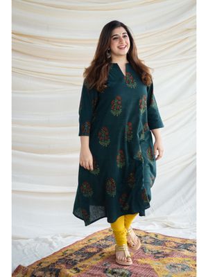 Buy The Indian Ethnic Co. Bargad Slub Cotton Kurta (3XL) Online