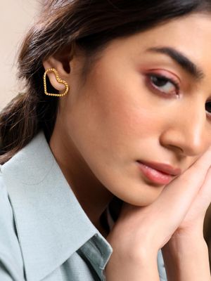 Buy So Fetch Gold All-Heart Earrings Online