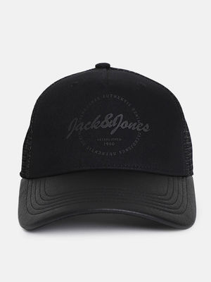 Buy Jack & Jones Black Trucker Mesh Cap Online