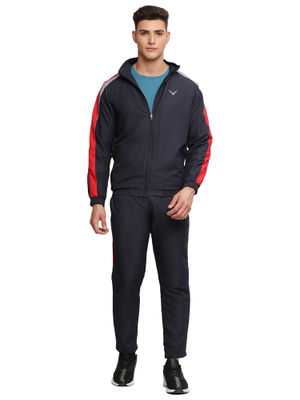 Buy INVINCIBLE Navy Blue Men Sports Tracksuit (Set of 2) Online