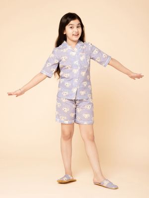 Buy PICCOLO Printed Half Sleeves Night Suit (Set of 3) Online