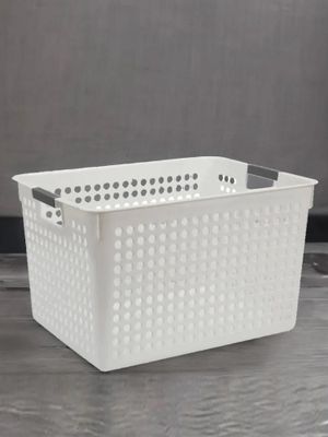 Buy At Home by Nilkamal Storage Desk Basket - White Online