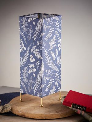 Buy Fabindia Mudranam Printed Leaves Ambient Table Lamp Without Shade ...
