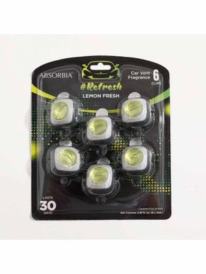 Buy Absorbia Lemon Car Membrane Air Freshener (Pack Of 6) Online
