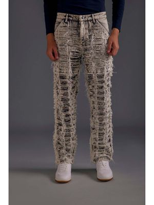 Buy The Clothing Factory Grey Distressed Denim Jeans (24) Online