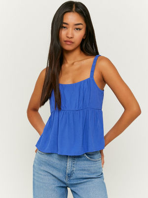 Buy Trendy Tank Top With Ladder Cut Back In Cobalt Blue Online
