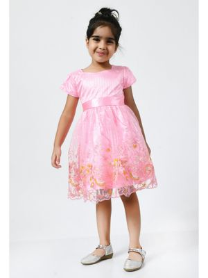 Buy Bella Moda Pink Sequined A-Line Dress Online