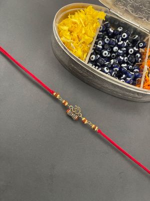 Buy Digital Dress Room Designer Rudraksha Rakhi DamruOm Red Thread ...