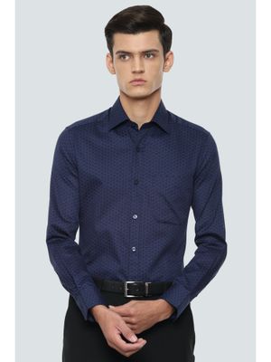 Louis Philippe Formal Shirts : Buy Louis Philippe Men Navy Classic Fit ...