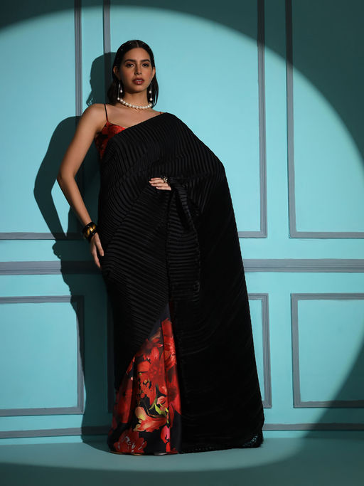 Buy Stylish Red Satin Sarees Collection At Best Prices Online