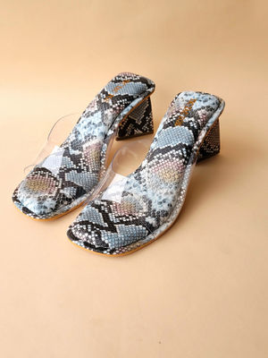 Tic Tac Toe Sandals : Buy Tic Tac Toe Multi-color Tiger Triangle Heel ...