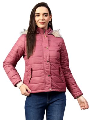 Buy Cantabil Women's Dark-Pink Casual Jacket (M) Online