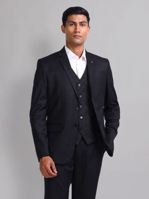 Buy AD By Arvind Tailored Fit Three Piece Suit Online