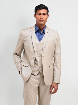 Buy AD By Arvind Tailored Fit Three Piece Suit Online