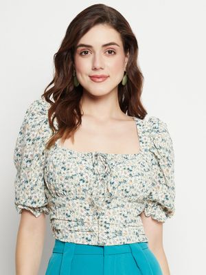 Buy CAMLA Women Multicolor Crop Top Online