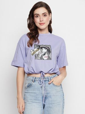Buy CAMLA Women Lilac T-Shirt Online