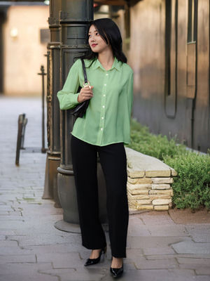 Buy Zink London Womens Solid Mint Gathered Shirt Online