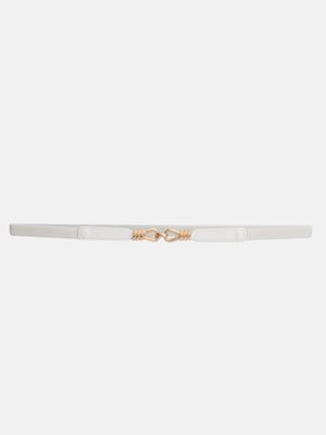 Buy Kazo Interlock Thin Belt - White online