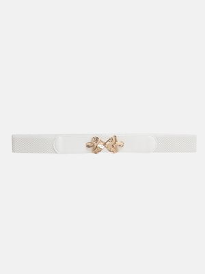 Buy Kazo Interlock Thin Belt - White online